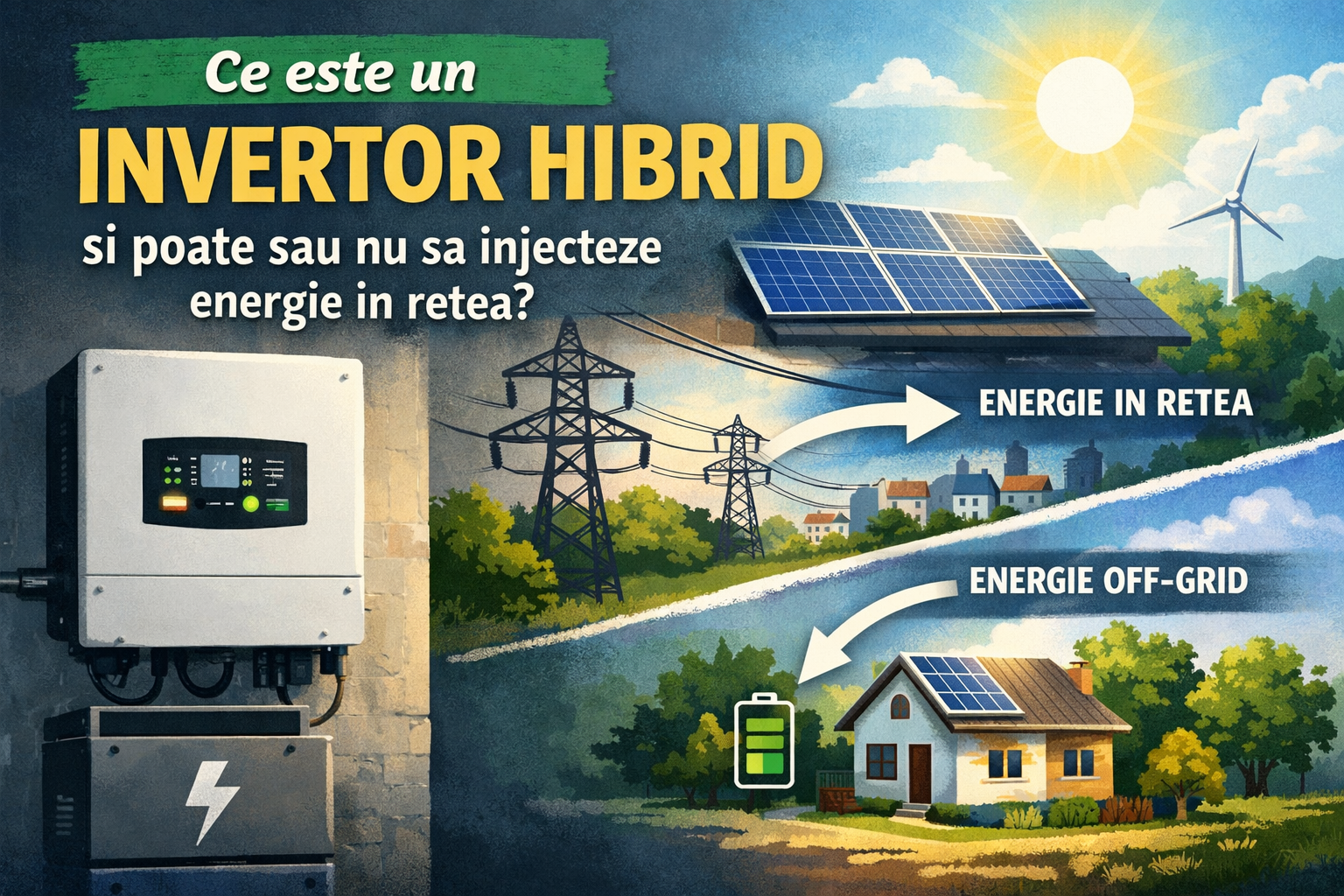 Ce este un invertor hibrid si poate sau nu sa injecteze energie in ret ...